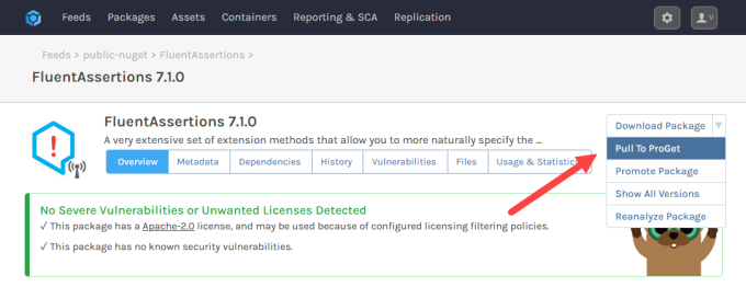 Dealing with Fluent Assertions License Changes in ProGet